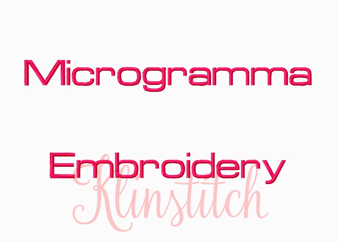 50% Sale!! Microgramma Embroidery Fonts 4 Sizes Fonts BX Fonts ...