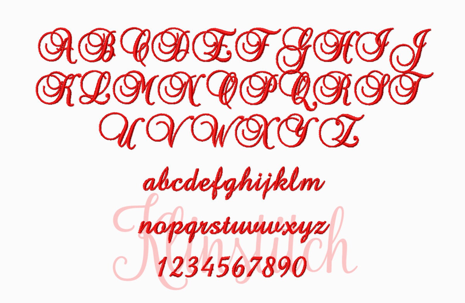 50% Sale!! Brock Script Font Embroidery Fonts 3 Sizes Fonts BX Fonts ...