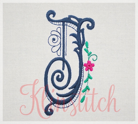 Sewing Craft Supplies & Tools Swirl B Initial Monogram Embroidery Fonts ...