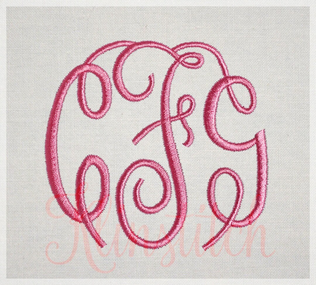 50% Sale!! Fancy Master Circle Monogram Embroidery Fonts 3 Sizes Three ...