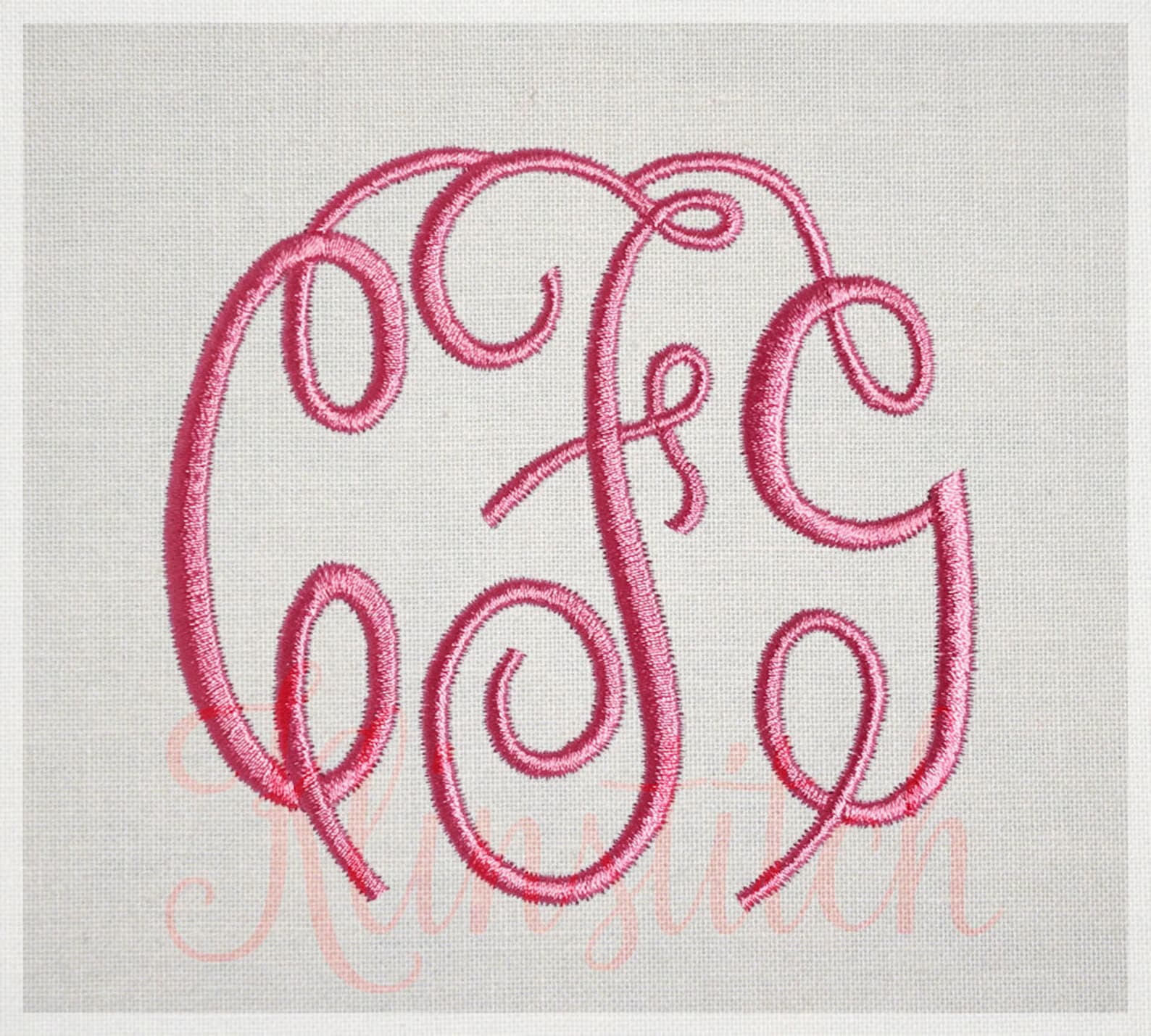 50% Sale!! Fancy Master Circle Monogram Embroidery Fonts 3 Sizes Three ...