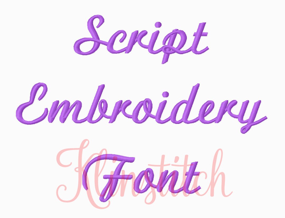 50% Sale!! Script Embroidery Fonts 3 Sizes Fonts BX Fonts Embroidery ...