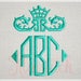 Octagon Monogram Embroidery Fonts 3 Sizes Three Letters Monogram Fonts ...