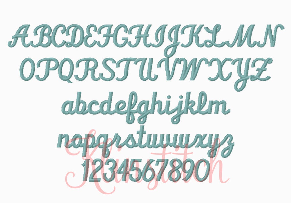50% Sale!! Flair Script Embroidery Fonts 3 Sizes Fonts BX Fonts ...
