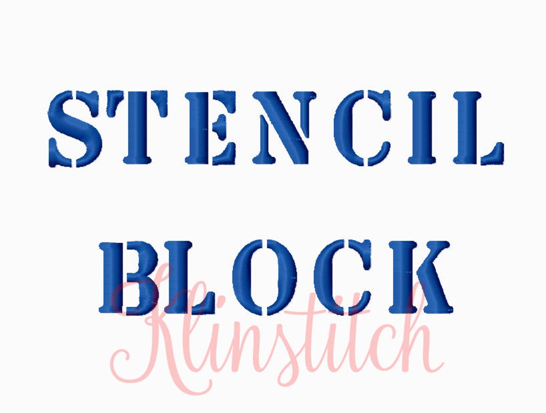 50% Sale!! Stencil Block Embroidery Fonts 2 Sizes Fonts BX Fonts ...