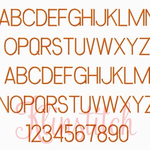 50% Sale!! Slim Block Embroidery Fonts 3 Sizes Fonts BX Fonts ...