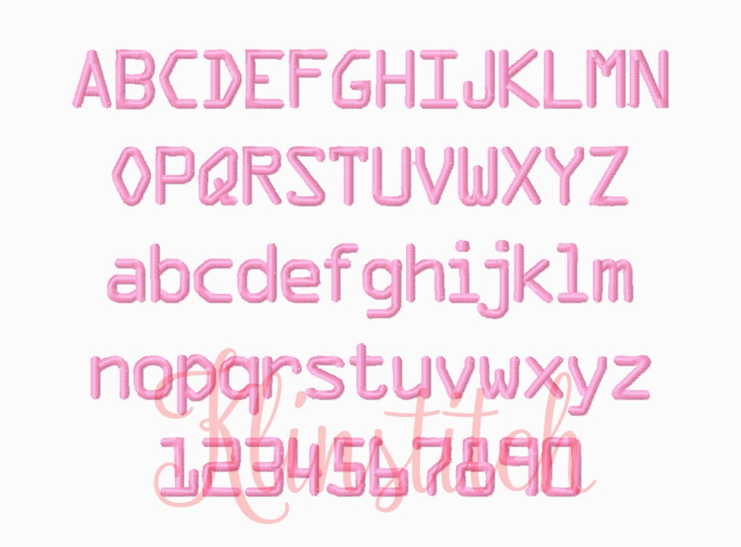 50% Sale!! Microscan Embroidery Fonts 4 Sizes Fonts BX Fonts Embroidery ...