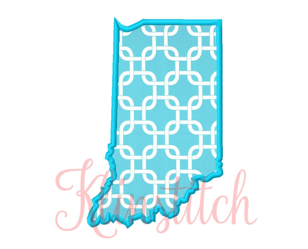 50% Sale Indiana State Applique Designs 9 Sizes Embroidery | Etsy