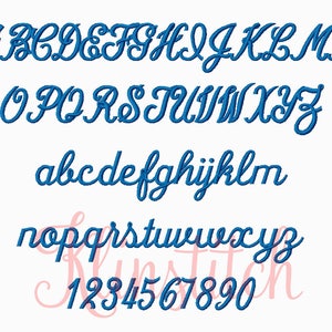 50% Sale!! Handy Script Embroidery Fonts 5 Sizes Fonts BX Fonts ...