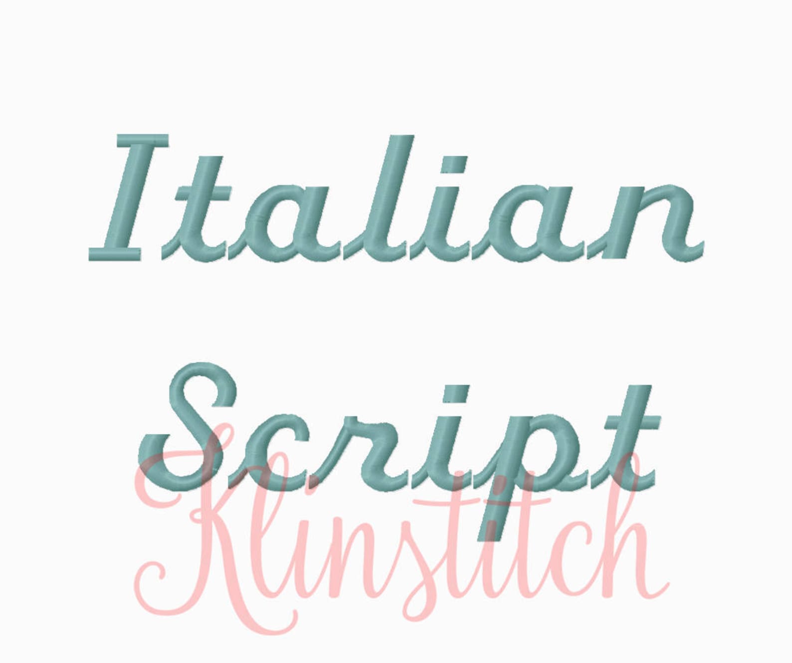 50% Sale Italian Script Embroidery Fonts 4 Sizes Fonts BX Fonts ...