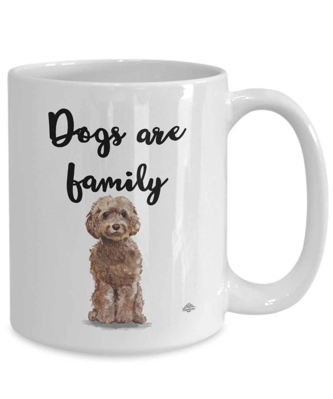 Cockapoo Mug, Cockapoo Coffee Mug, Cup, Dogs Are Family, With ...