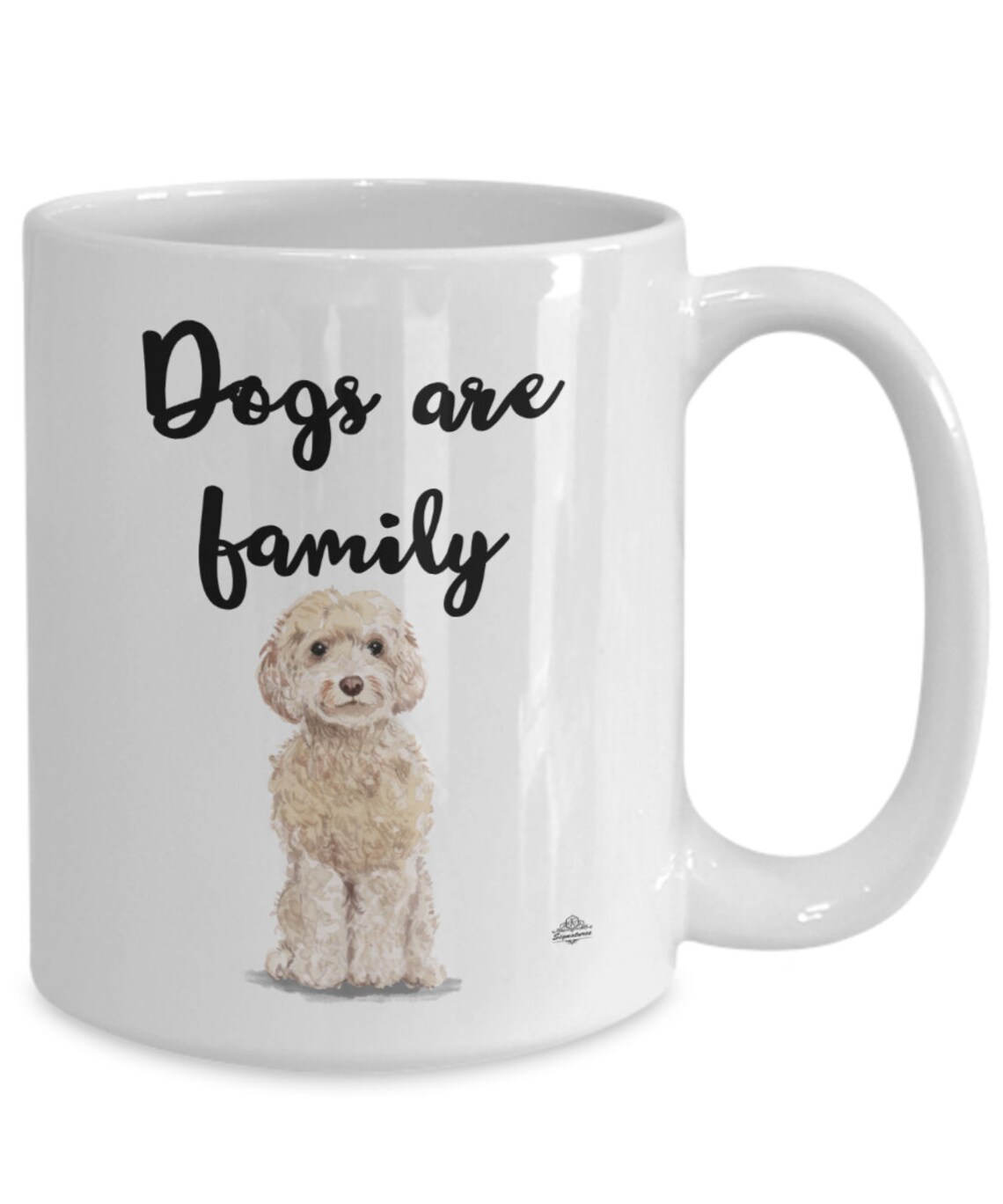 Cockapoo Mug, Cockapoo Coffee Mug, Cup, Dogs Are Family, With ...
