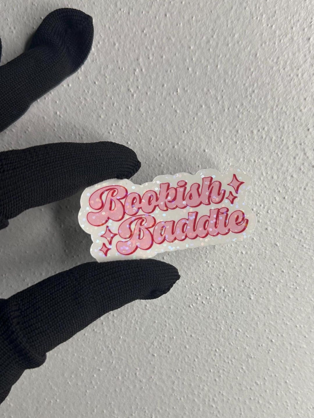 Bookish Baddie Sticker | Holographic Vinyl, Laptop Decal - Etsy
