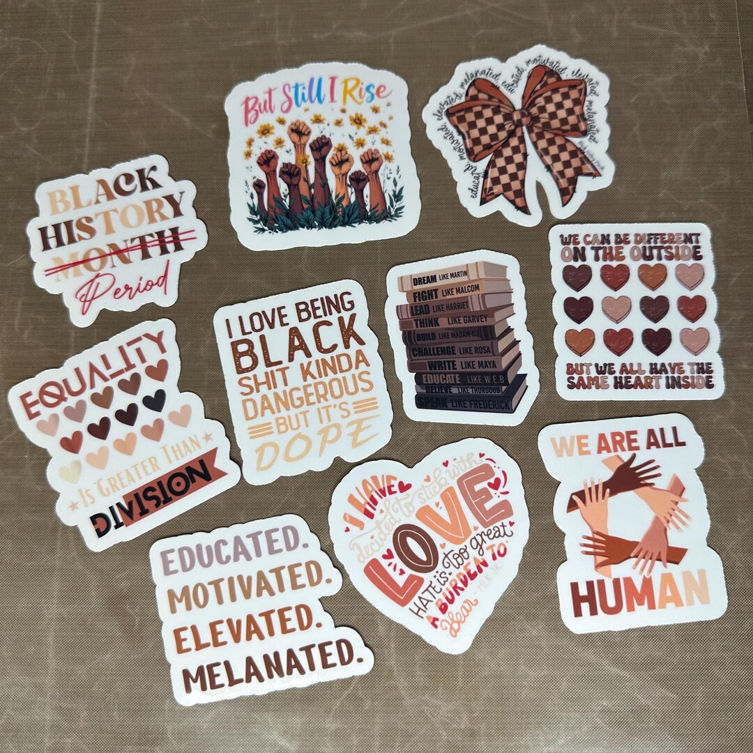 Black History Sticker Bundle | Melanin Stickers - Etsy