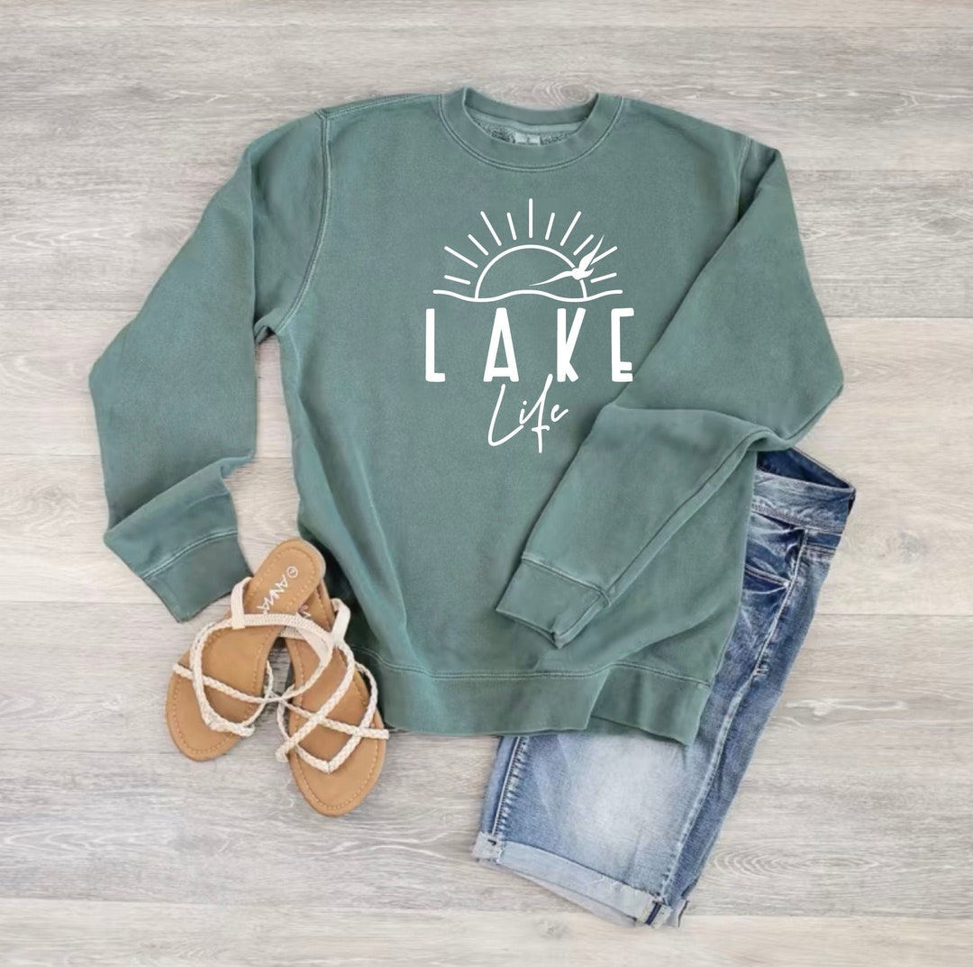 Lake Life Comfort Color Crewneck Sweatshirt - Etsy