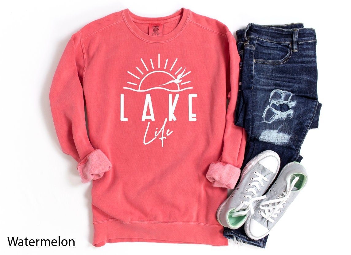 Lake Life Comfort Color Crewneck Sweatshirt - Etsy