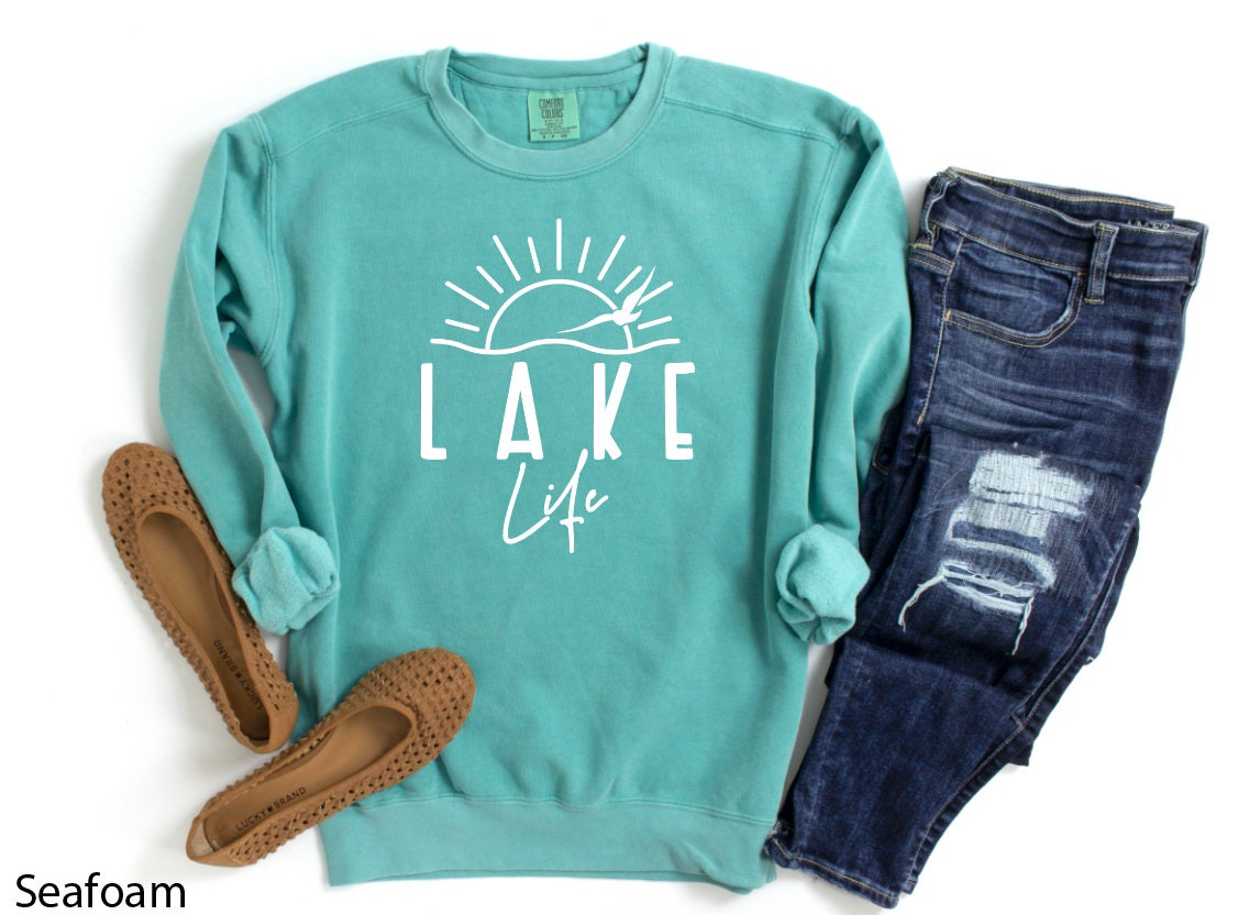 Lake Life Comfort Color Crewneck Sweatshirt - Etsy