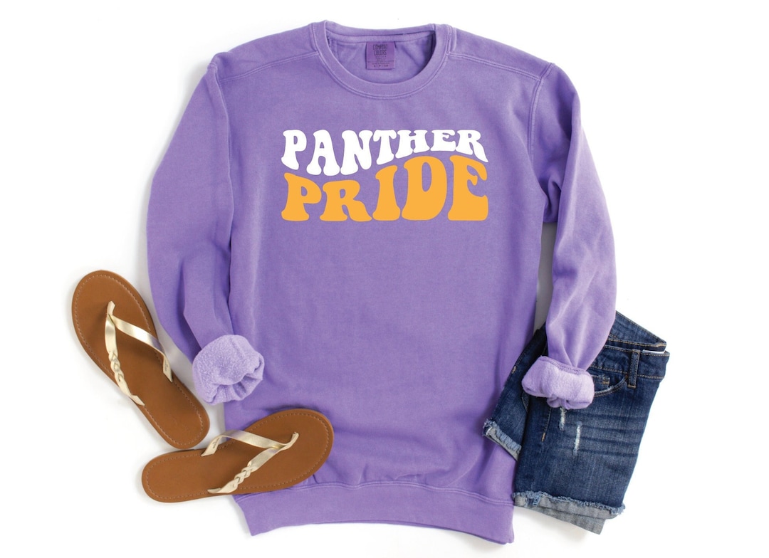 Retro Panther Pride Comfort Color Crewneck Sweatshirt - Etsy
