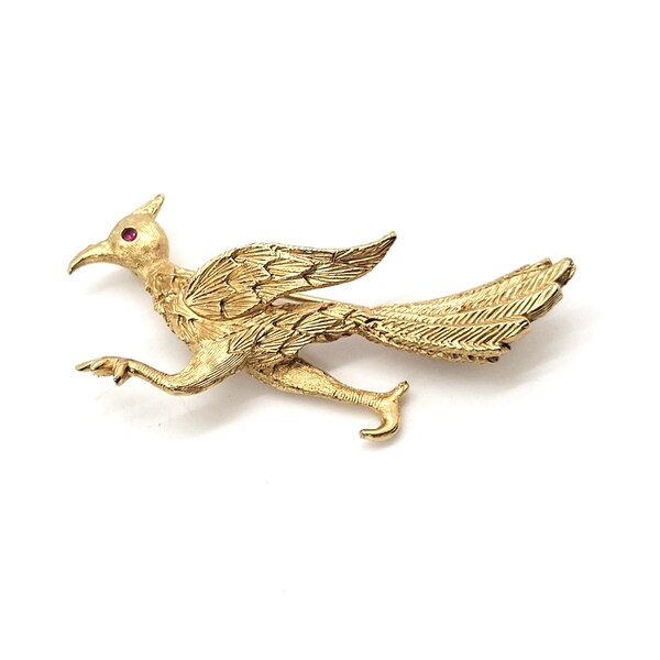 Gold Roadrunner Pin - Etsy