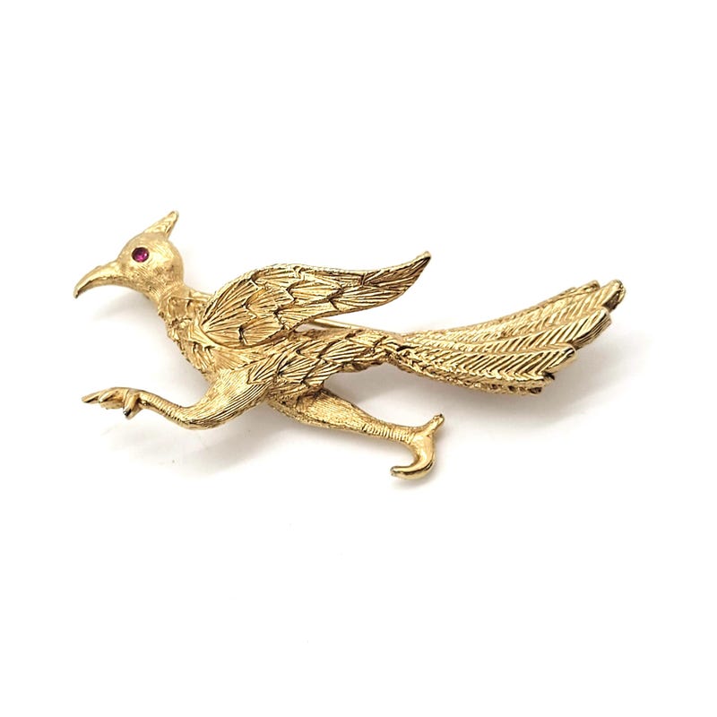 Gold Roadrunner Pin - Etsy