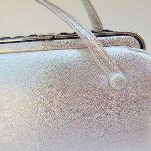 Silver Metallic Top Handled Handbag - Etsy