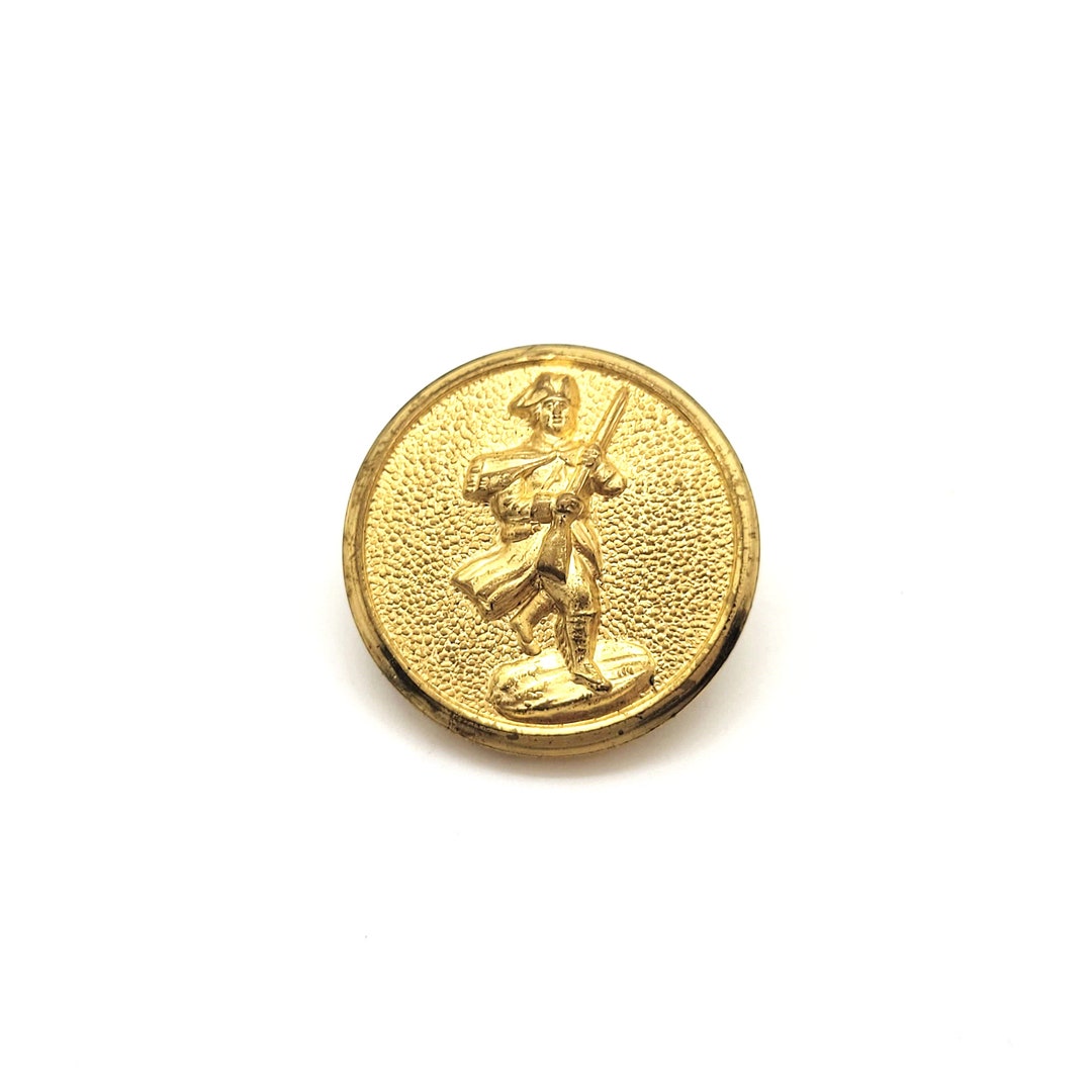 Lamode 1776 Minuteman Button in Gold - Etsy