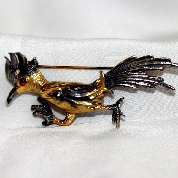 Gold Roadrunner Pin - Etsy