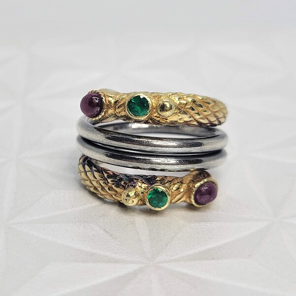 Emerald Snake Ring - Etsy
