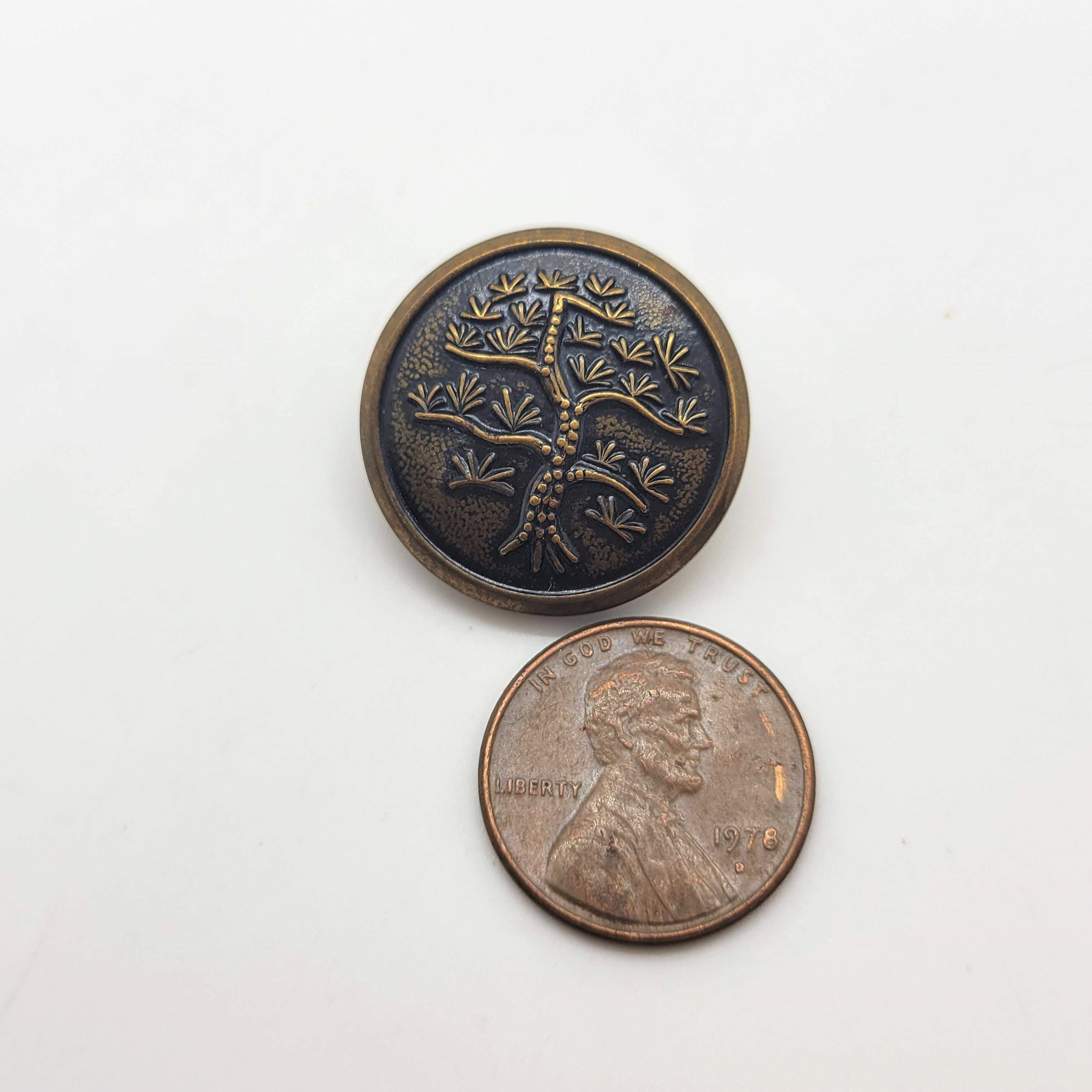 Set of 4 Tree Picture Buttons - Etsy