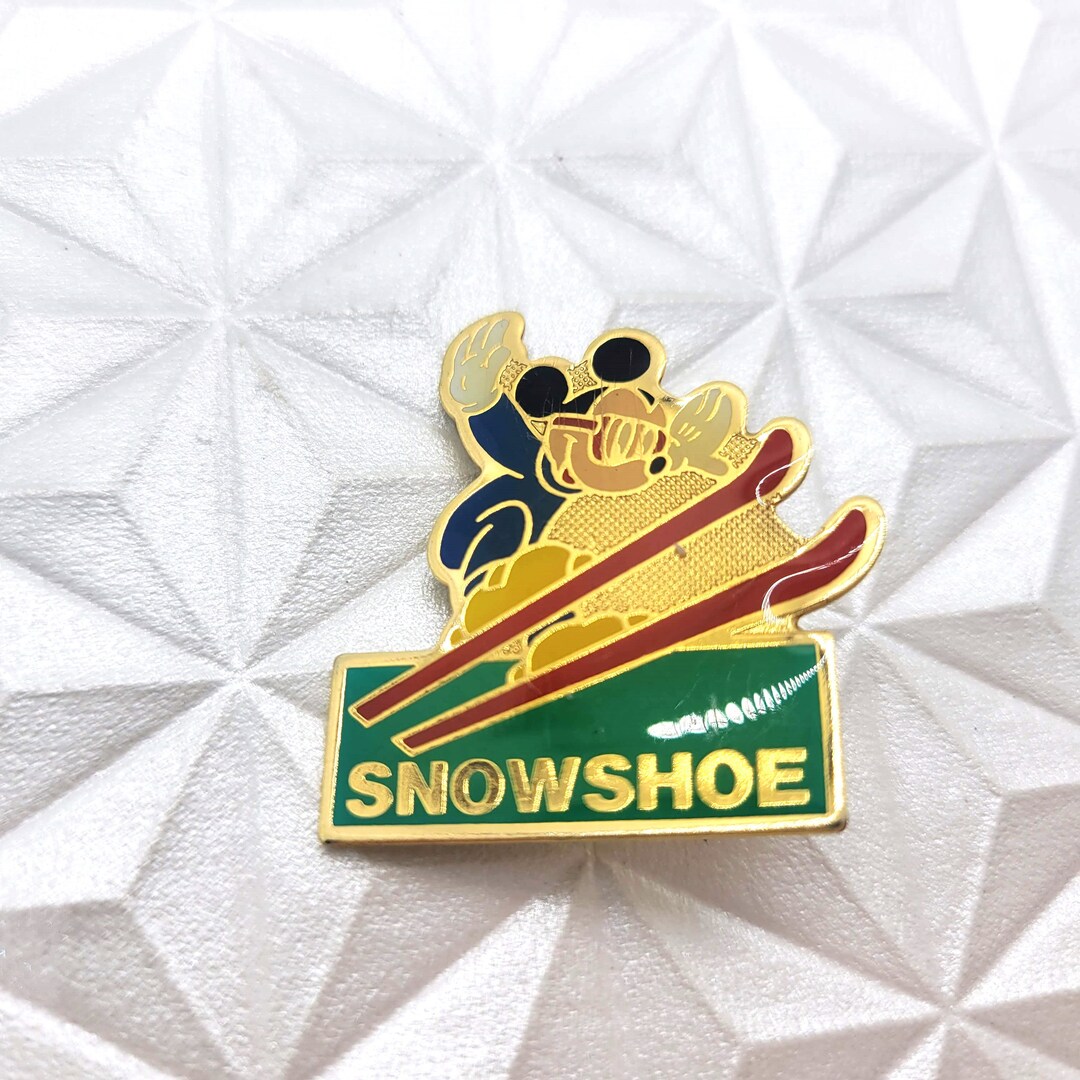 Walt Disney Mickey Mouse Snowshoe Pin - Etsy
