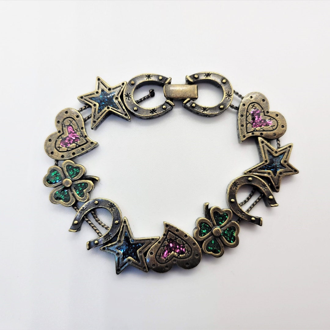 Good Luck Lucky Charm Slide Bracelet - Etsy