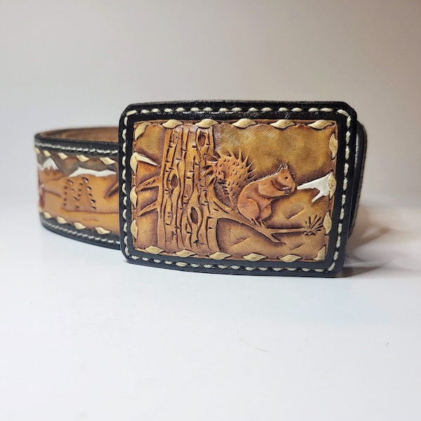 Leather Hand Tooled Deer - Etsy