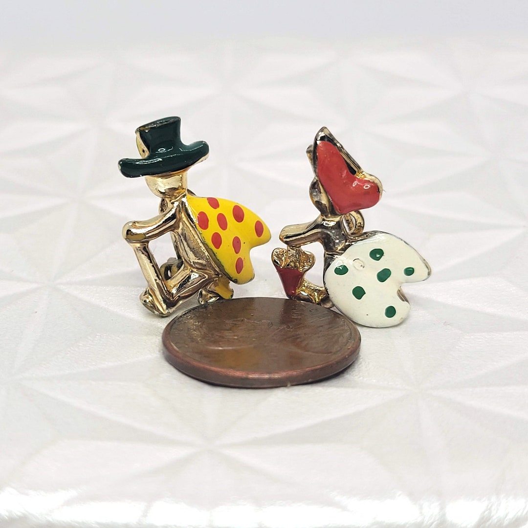 Enameled Gentleman Bug and Lady Bug Pair of Pins - Etsy