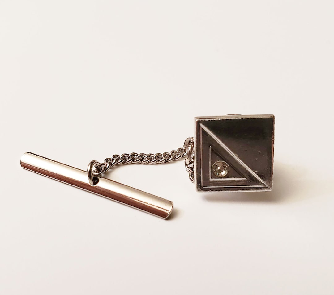 Swank Tie Tack Tie Pin Silver Tone - Etsy