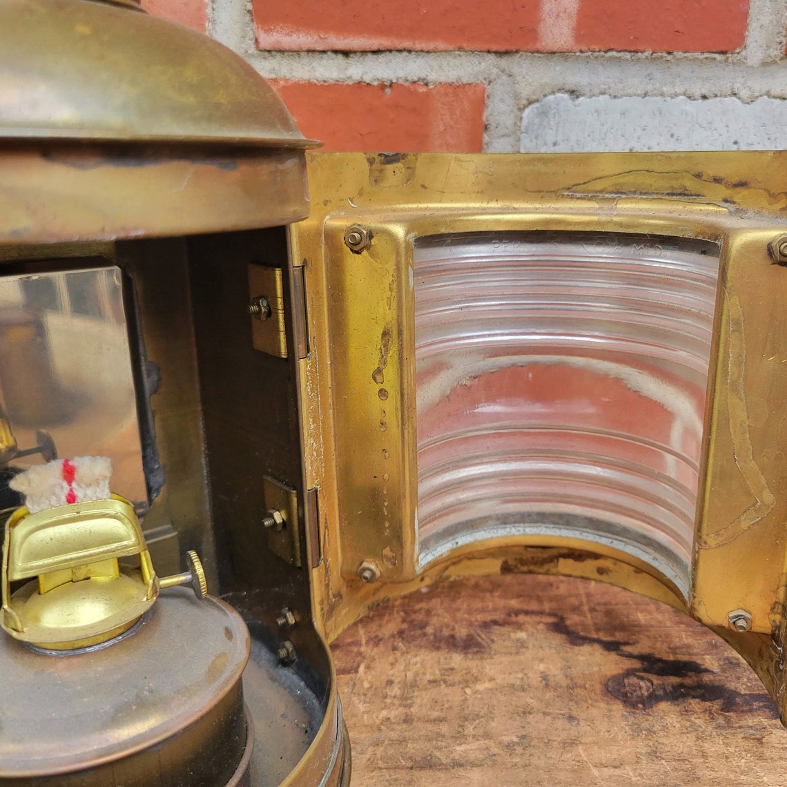 Perko Perkins Marine Lamp All Brass - Etsy