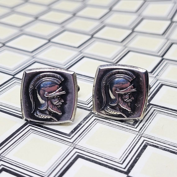 Hickok Silver Plate Roman Centurion Cameo Cuff Links - Etsy