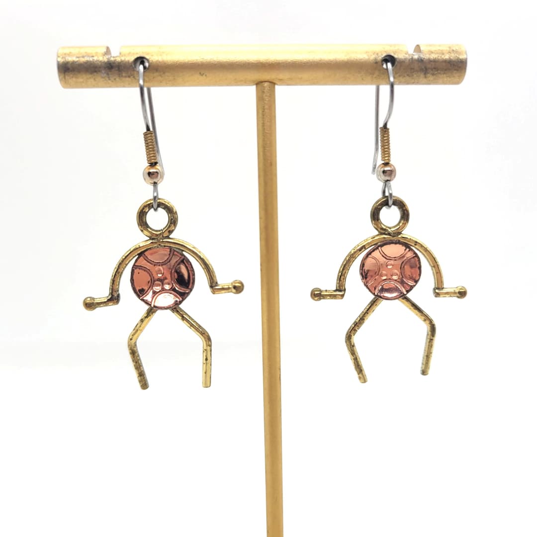 Chris Anderson Mixed Metal Stick Figure Earrings - Etsy
