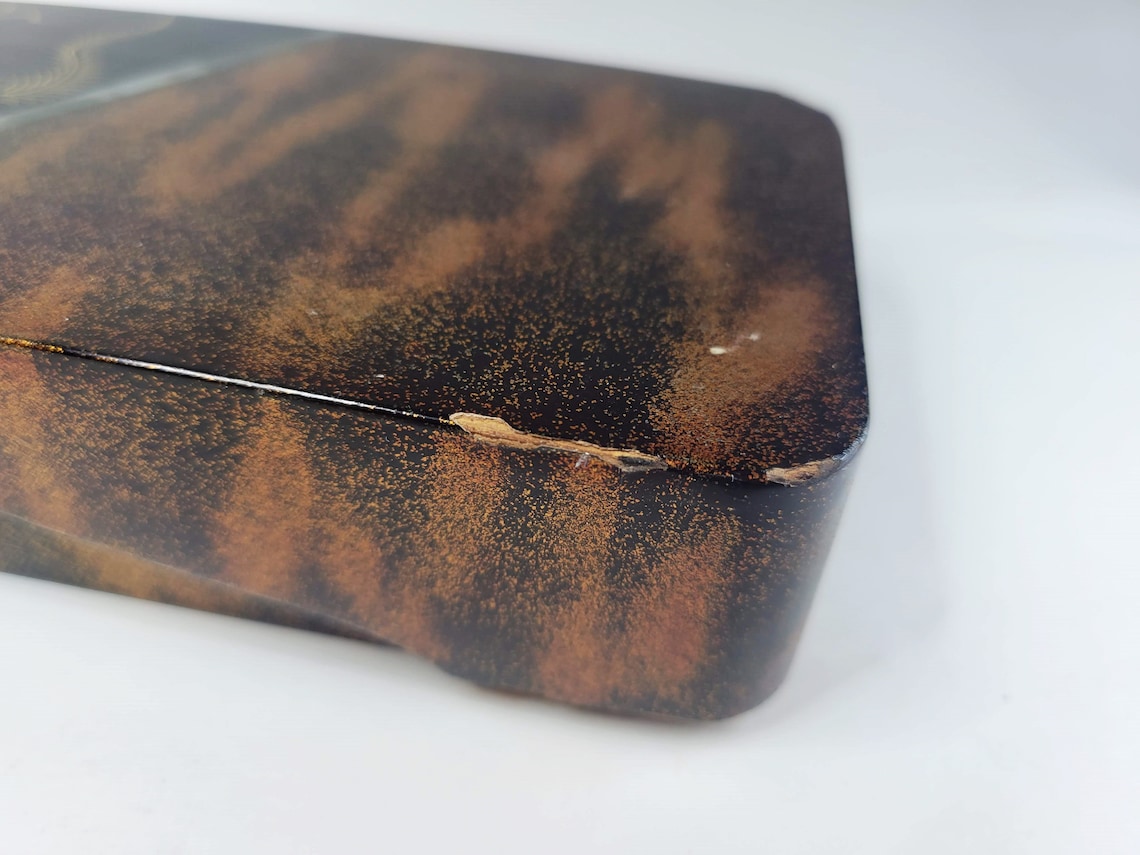 Antique Japanese Lacquerware Letter Box - Etsy