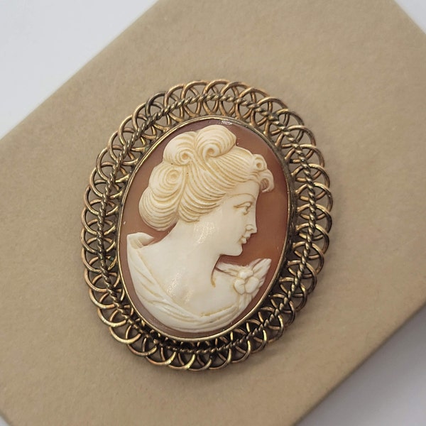 Shell Cameo Brooch - Etsy