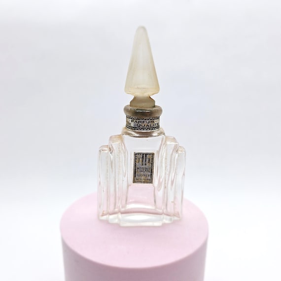 Vintage Moderne Lioret Perfume Bottle, Art Deco Bottle - Gem