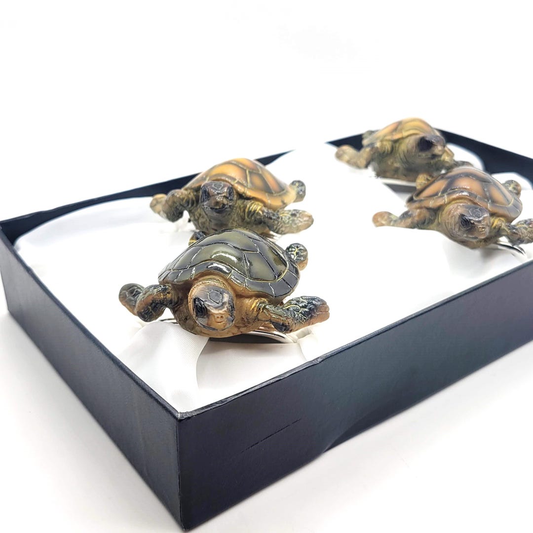Vintage Hans Turnwald Sea Turtle Napkin Rings - in Original Box - Etsy