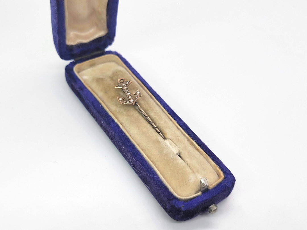 Victorian H White & Co 9ct Anchor Ascot Pin - Etsy