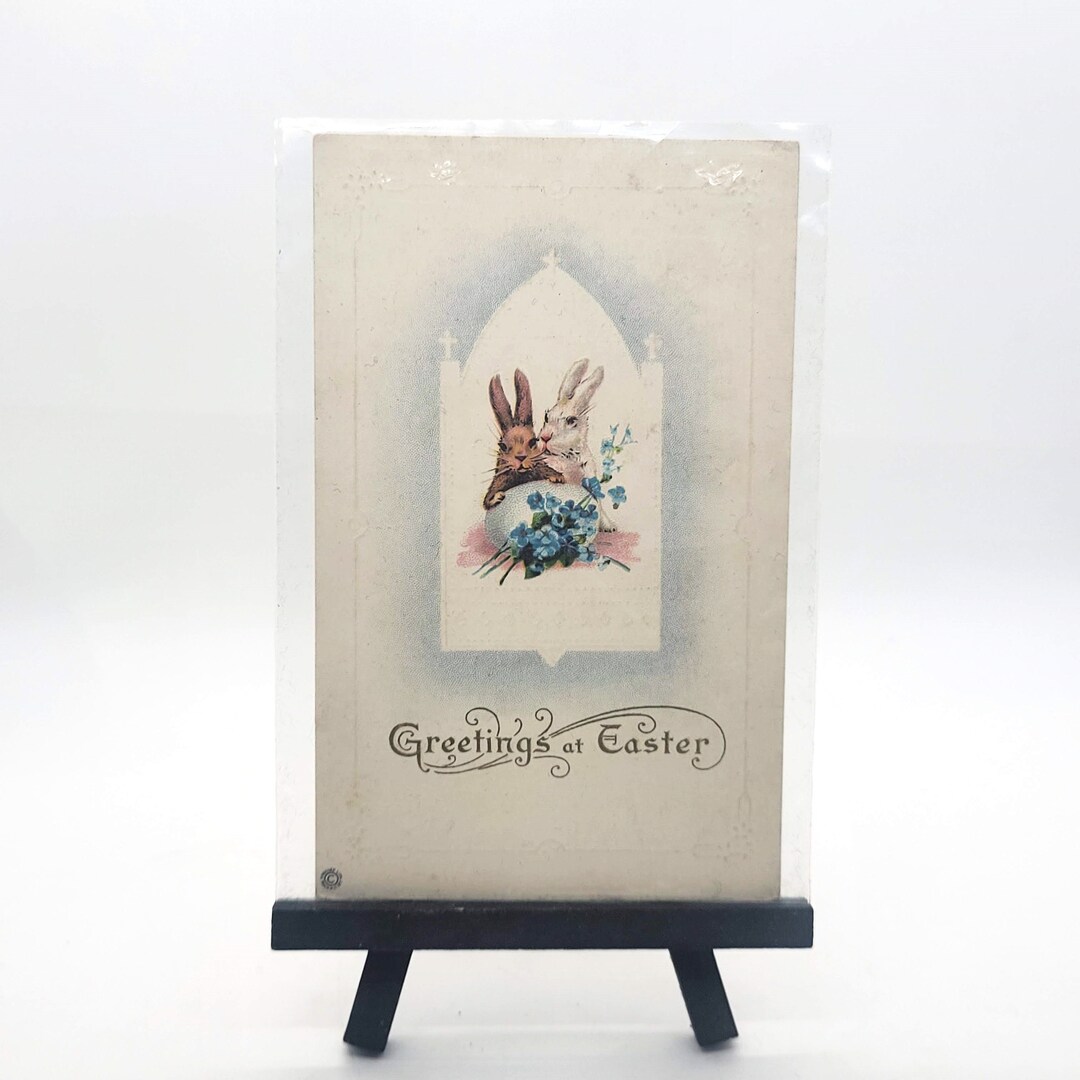 Antique Stecher Litho Co. Embossed Bunnies Easter Post Card - Etsy