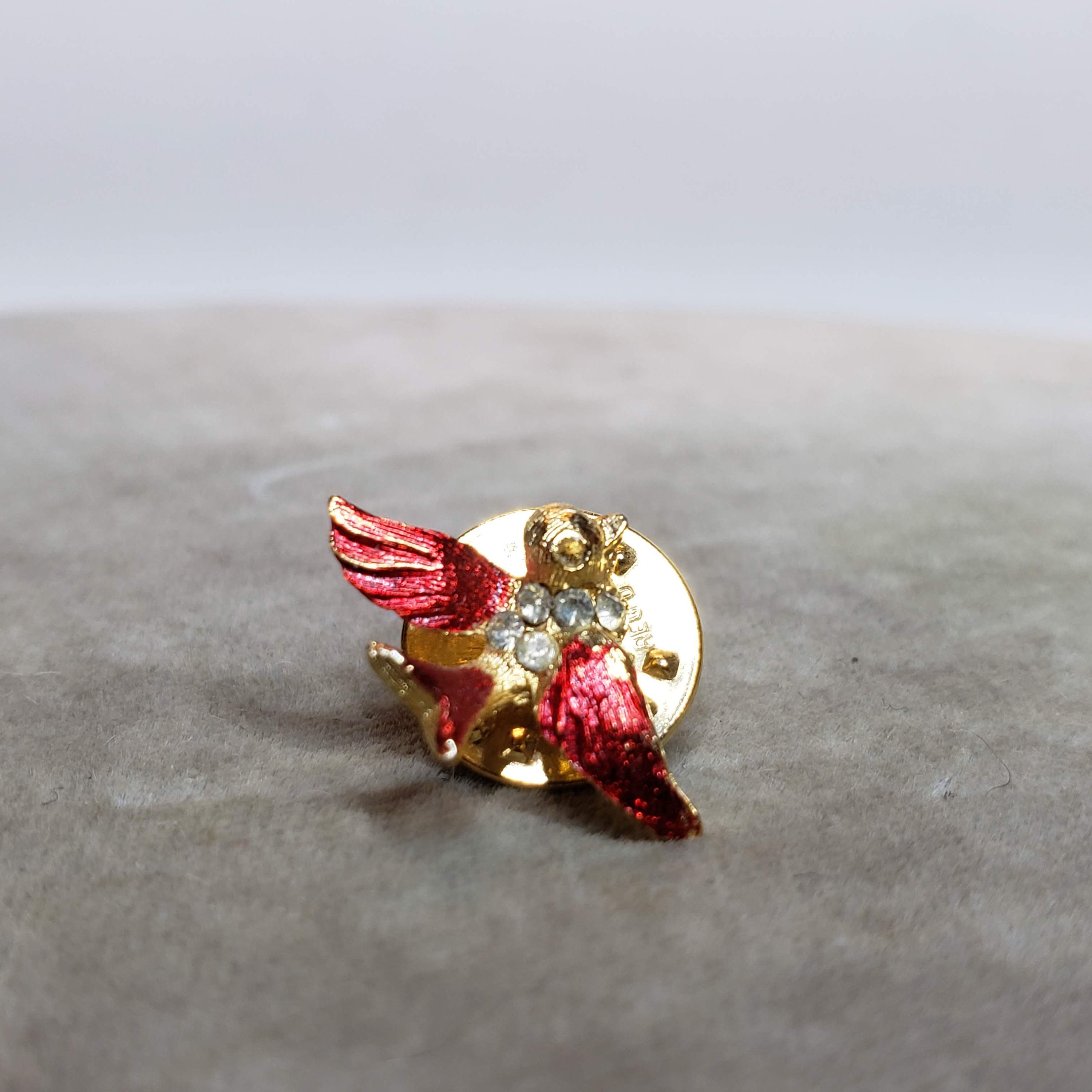 Tiny Enameled Painted Bird Lapel Pin - Etsy