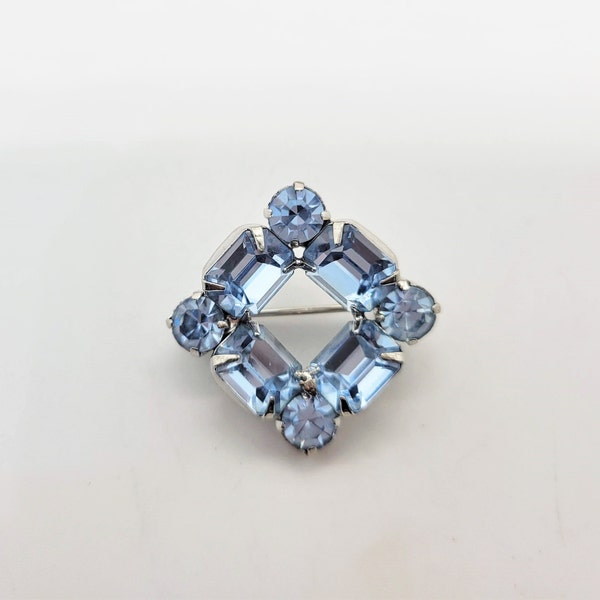 Blue Rhinestone Pin - Etsy