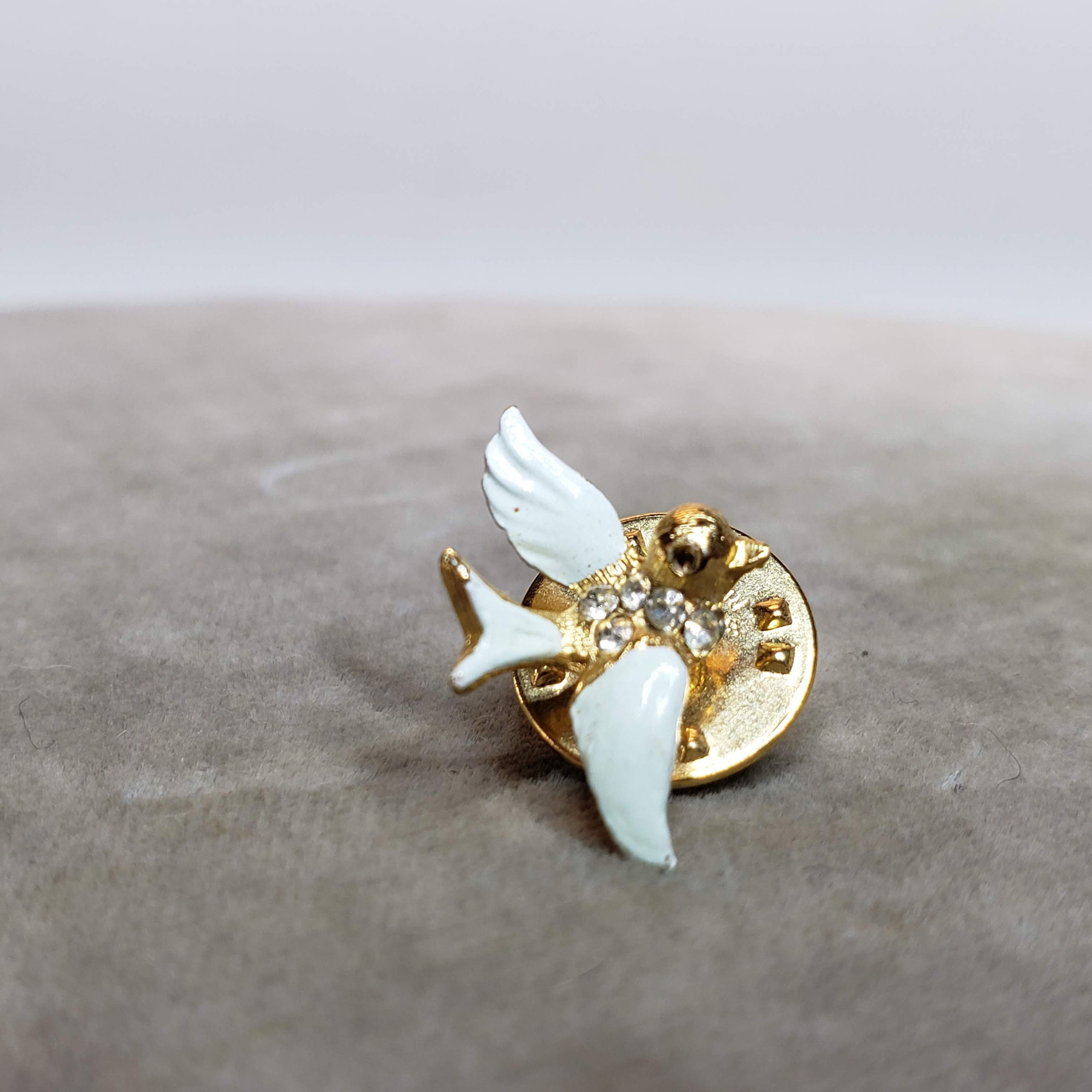 Tiny Enameled Painted Bird Lapel Pin - Etsy
