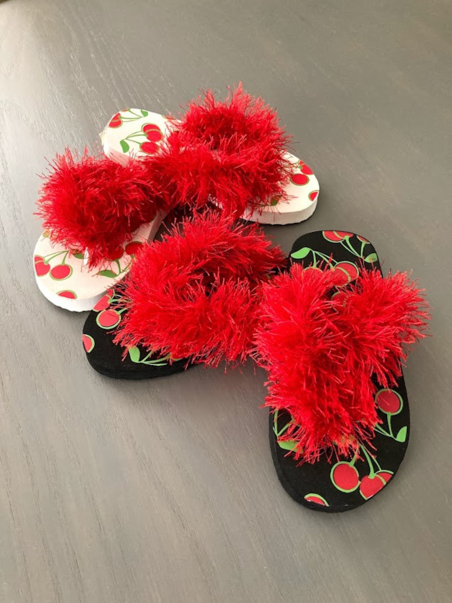 Fuzzy Fluffy Flip Flops - Child - Etsy