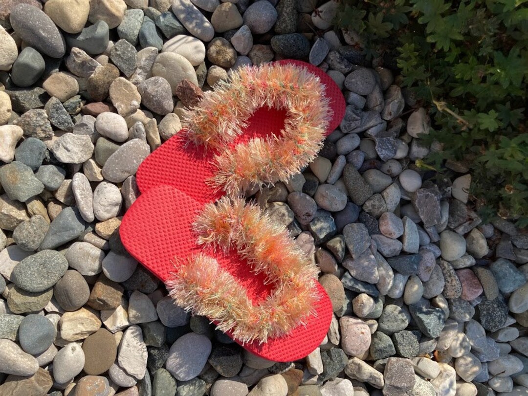 Fuzzy Fluffy Flip Flops - Child - Etsy