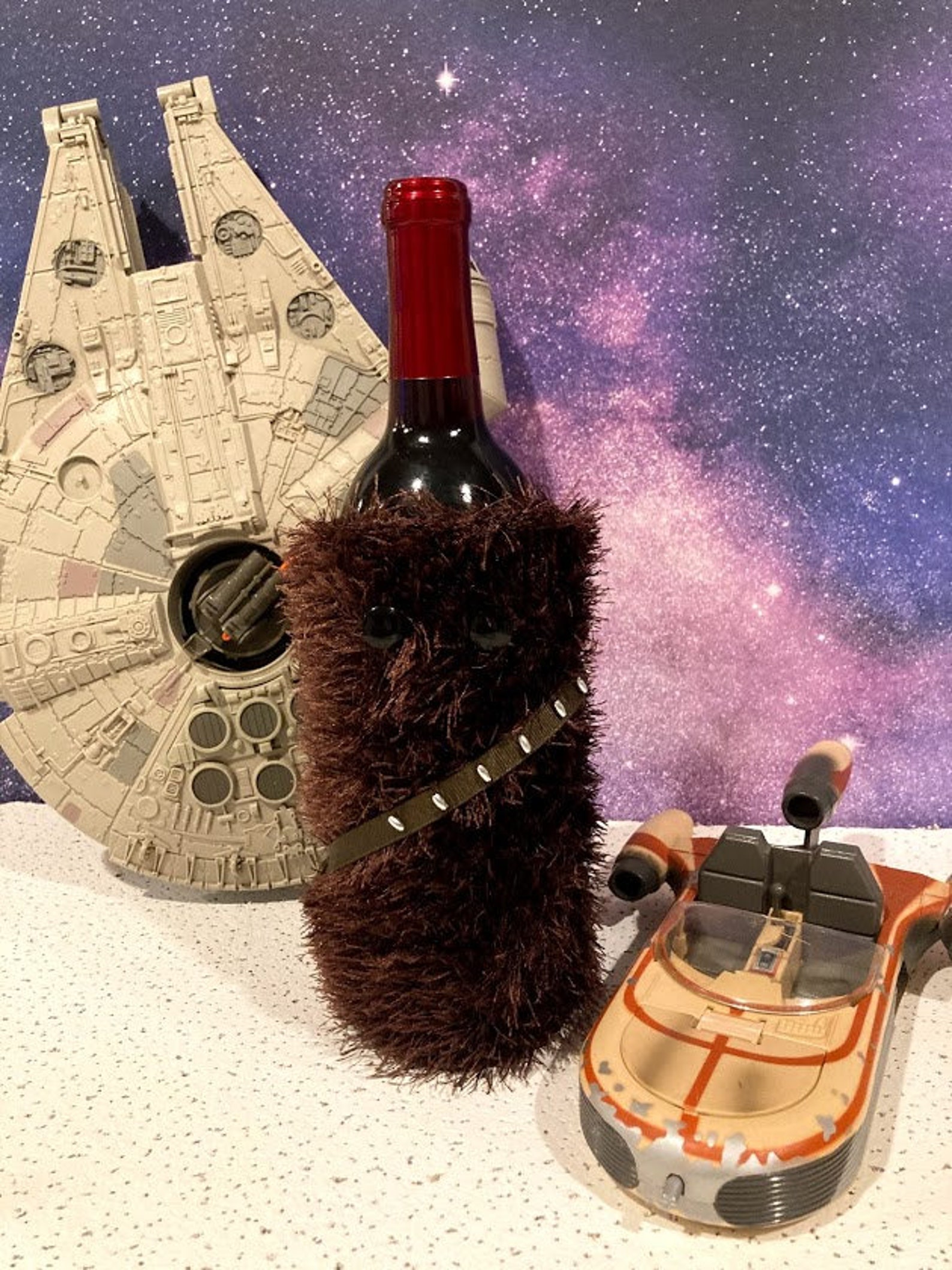 Star Wars Inspired Wine Bottle Cover Wine Bottle Cozie Hand - Etsy