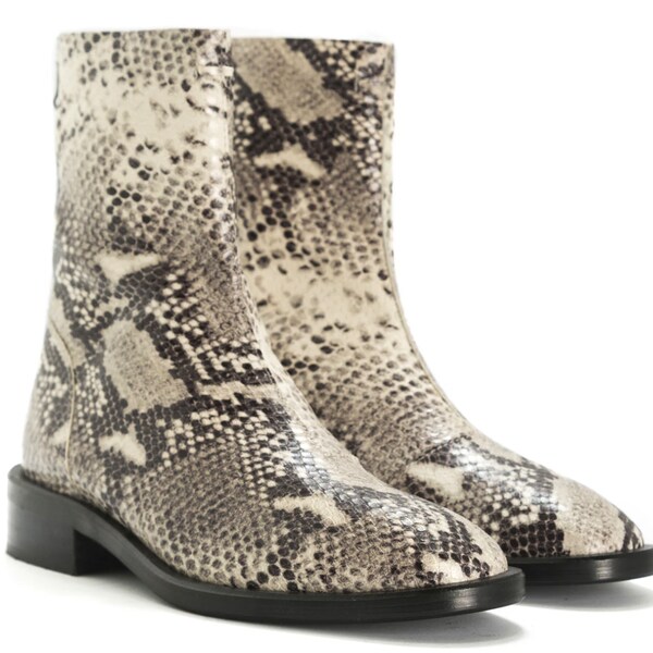 Snake Skin Boots - Etsy